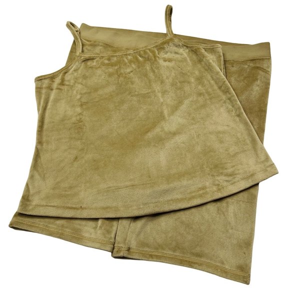 SKIMS | Shorts | Skims Velour Cami Biker Short Set Gold Womens 3x ...